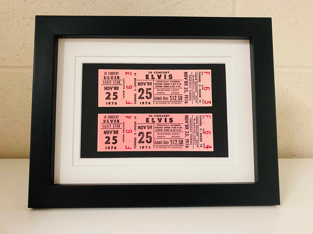 Original Elvis Presley Concert Ticket | Double Set | Framed ...